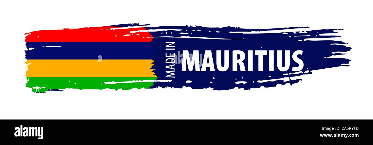 Drapeau de l'Ile Maurice, vector illustration sur fond blanc Image ...