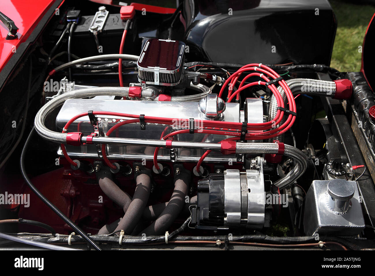 Vue sur le moteur du compartiment moteur Banque de photographies et d ...