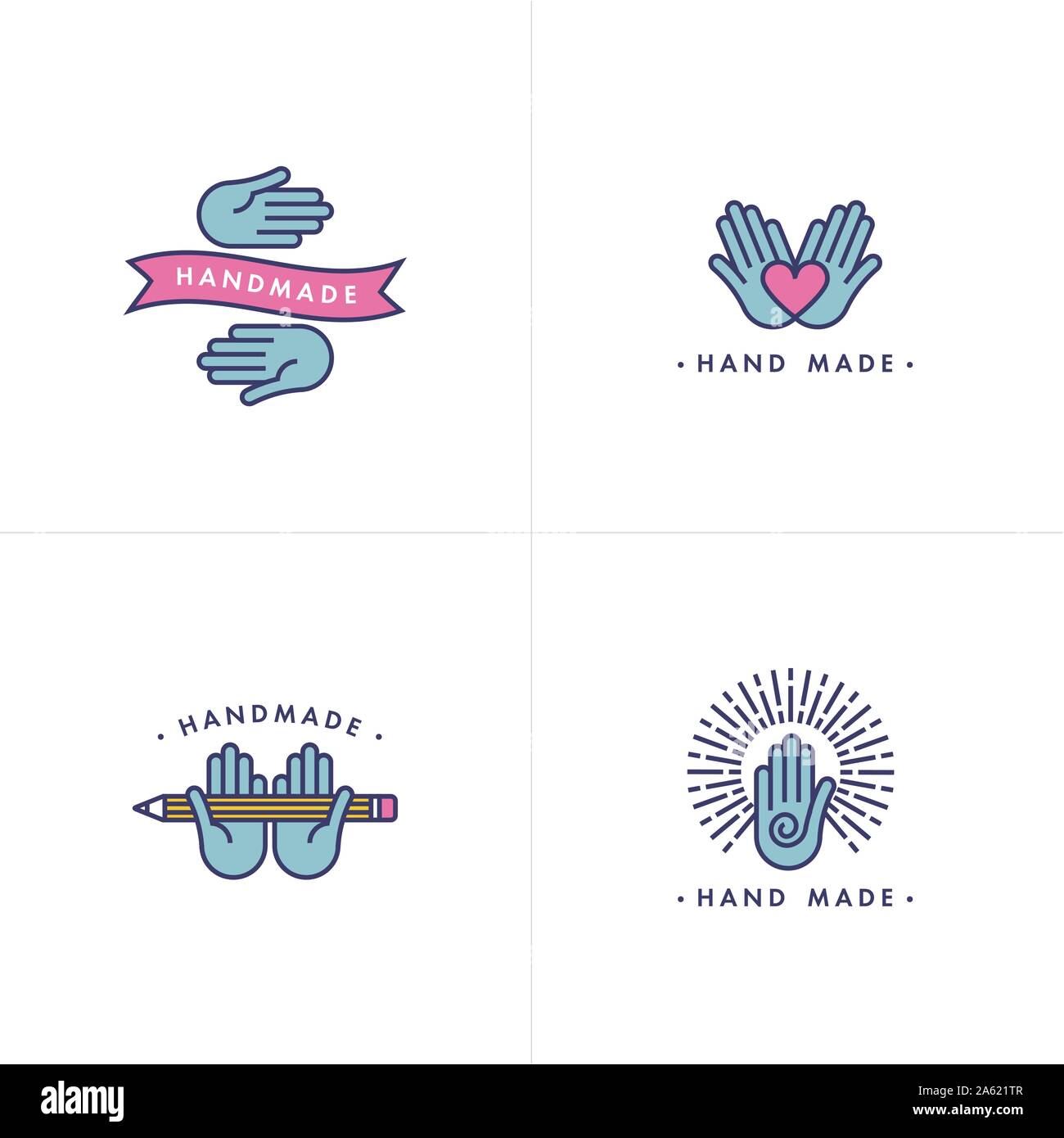 Logo fait à la main Banque d'images vectorielles - Alamy