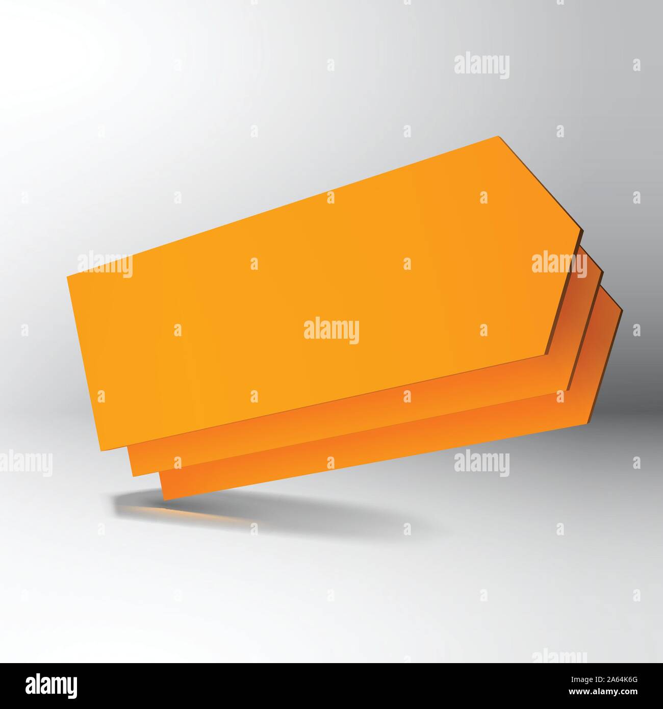 Panneaux de flèche orange 3D Image Vectorielle Stock - Alamy