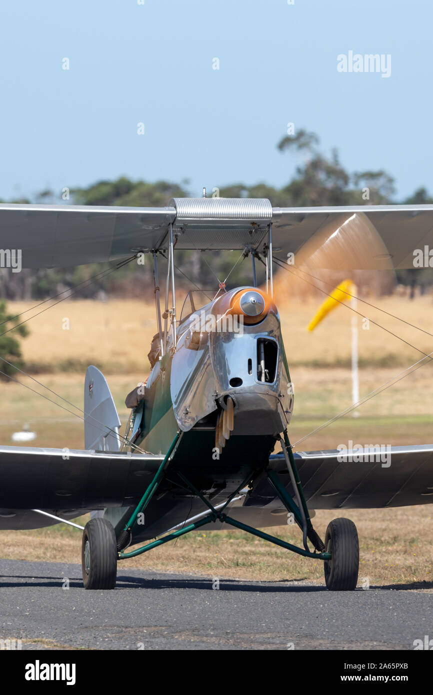De Havilland DH-16 biplan vintage Tigermoth VH-BVB Photo Stock - Alamy