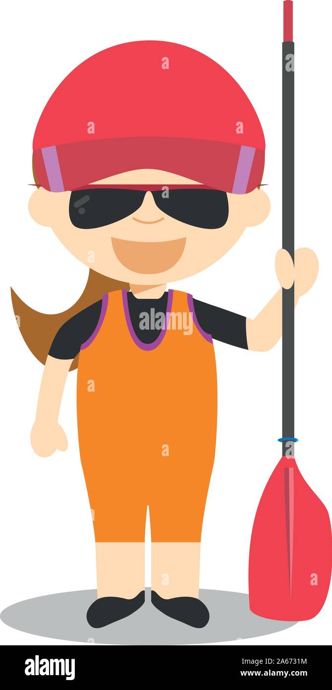 Dessin animé de kayak Banque d'images vectorielles - Alamy