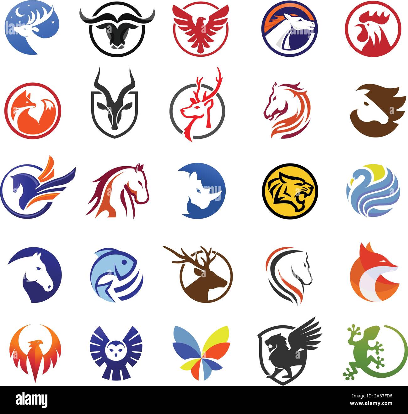 Animals logo Banque de photographies et d’images à haute résolution - Alamy