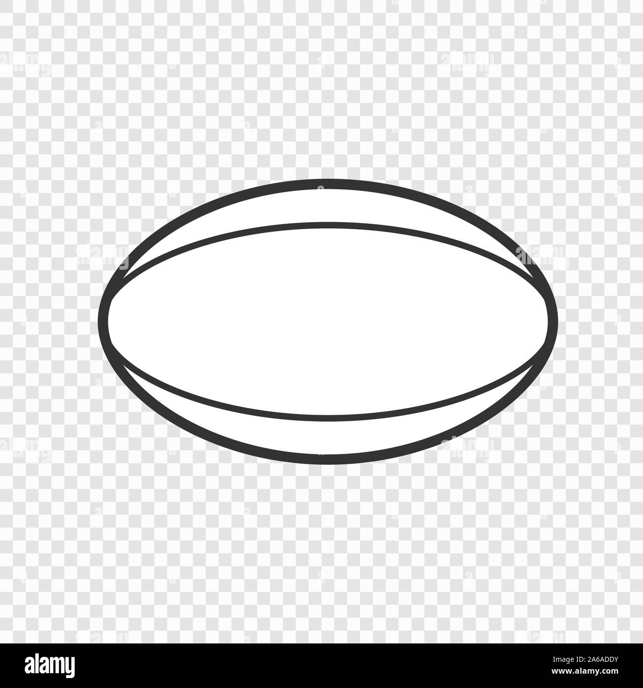 Ballon de rugby sur icolated icône Arrière-plan transparent, vector ...