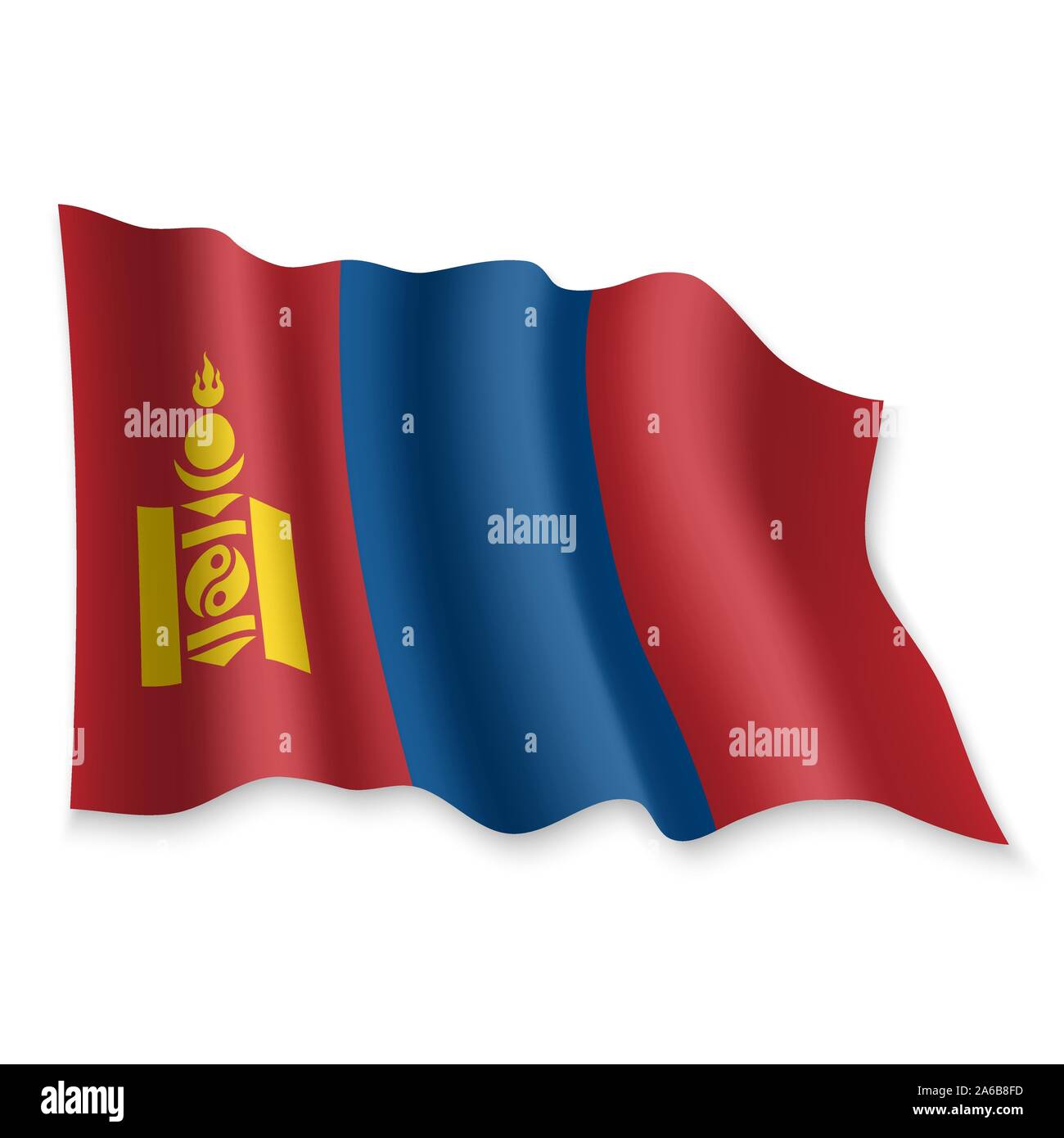 Le drapeau de la mongolie Banque d'images vectorielles - Alamy
