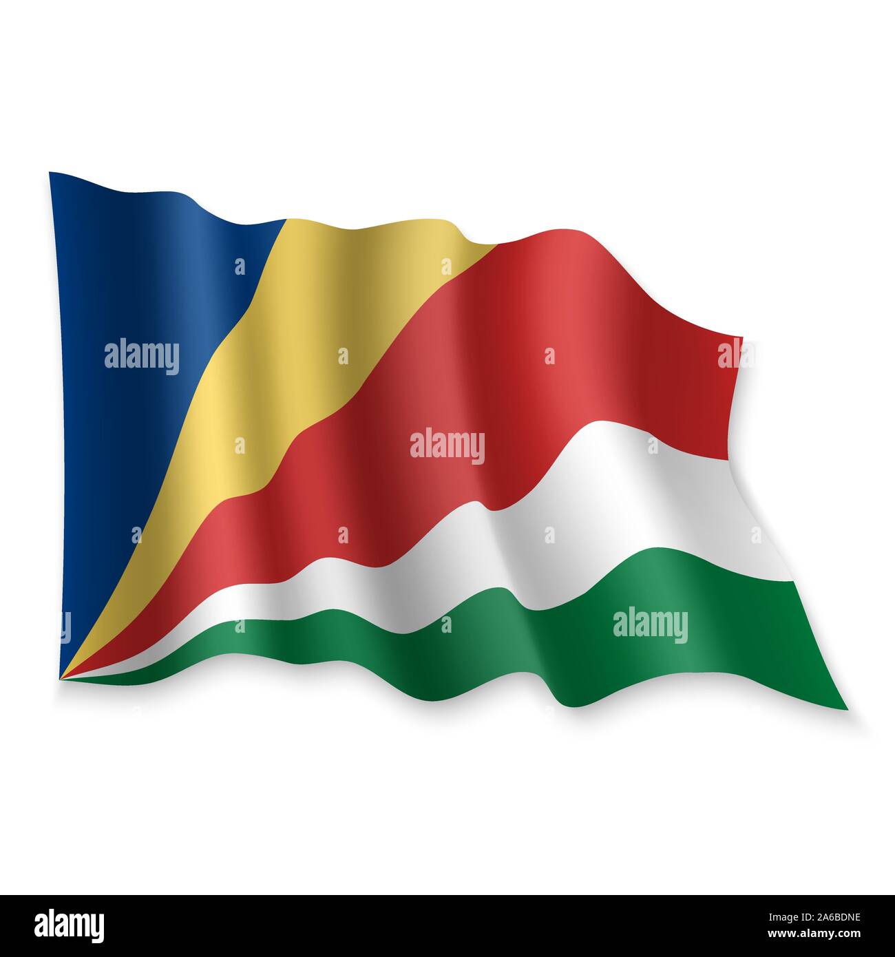 Drapeau de seychelles Banque d'images vectorielles - Alamy