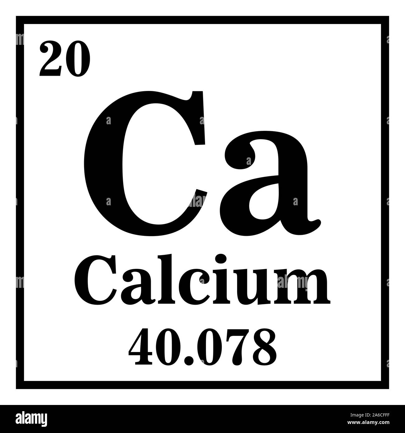 Le calcium Tableau périodique des éléments Vector illustration EPS 10 ...