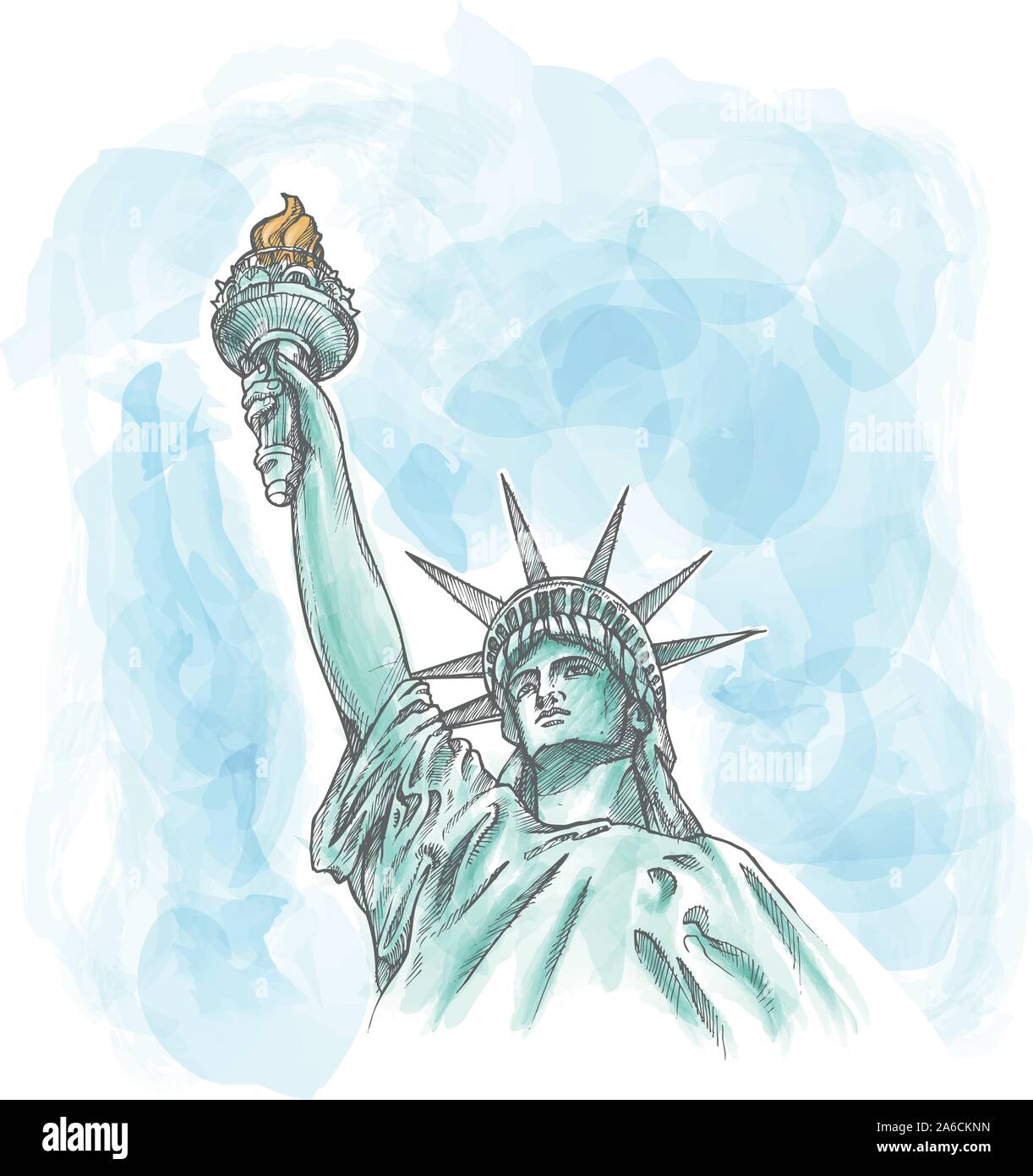 Affiche statue du flambeau de la liberté Banque de photographies et d ...