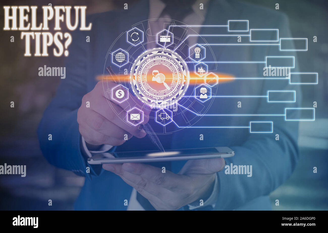 Signe texte montrant des conseils utiles. Photo d'entreprise ou de l ...