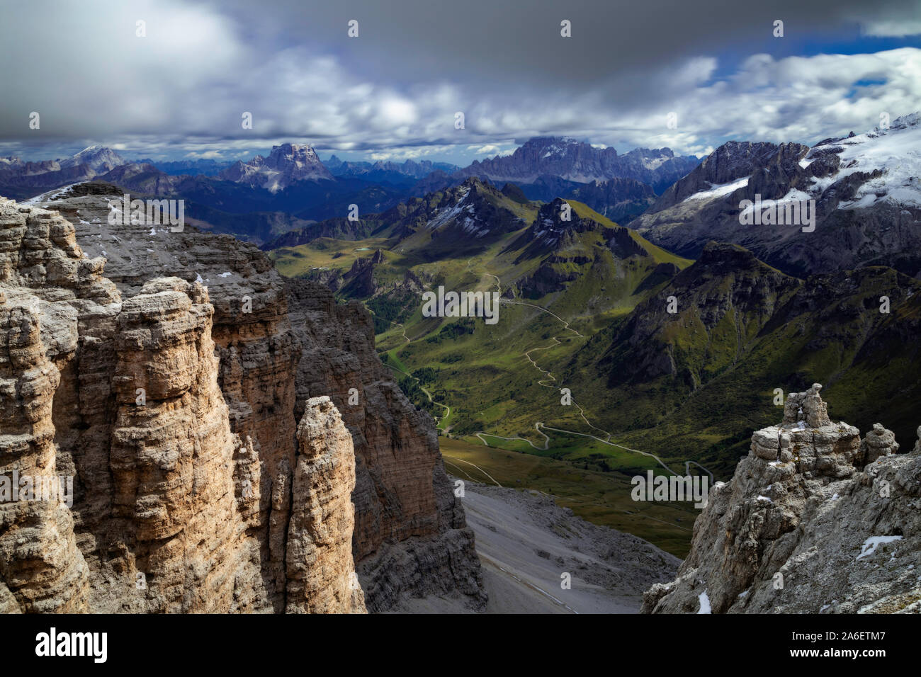 Sass pordoi téléphérique Banque de photographies et d’images à haute ...