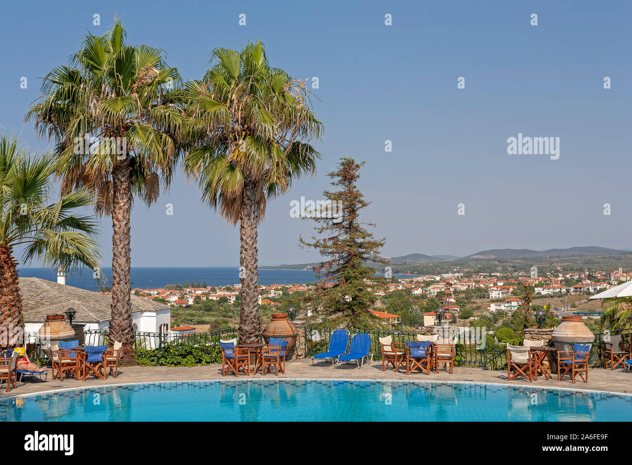 Nikiti village in sithonia peninsula of halkidiki greece Banque de ...