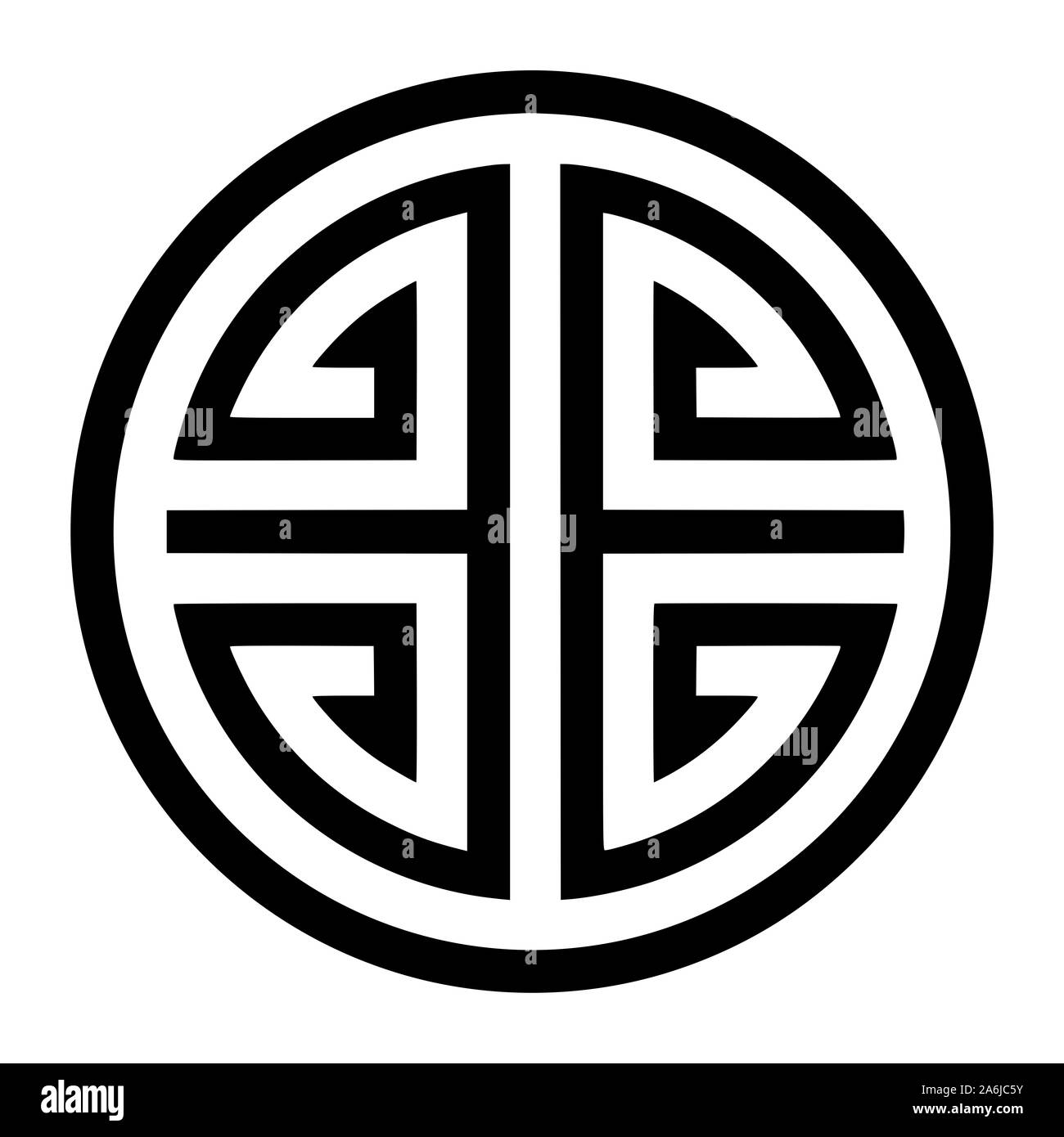 Good luck symbols Banque d'images noir et blanc - Alamy