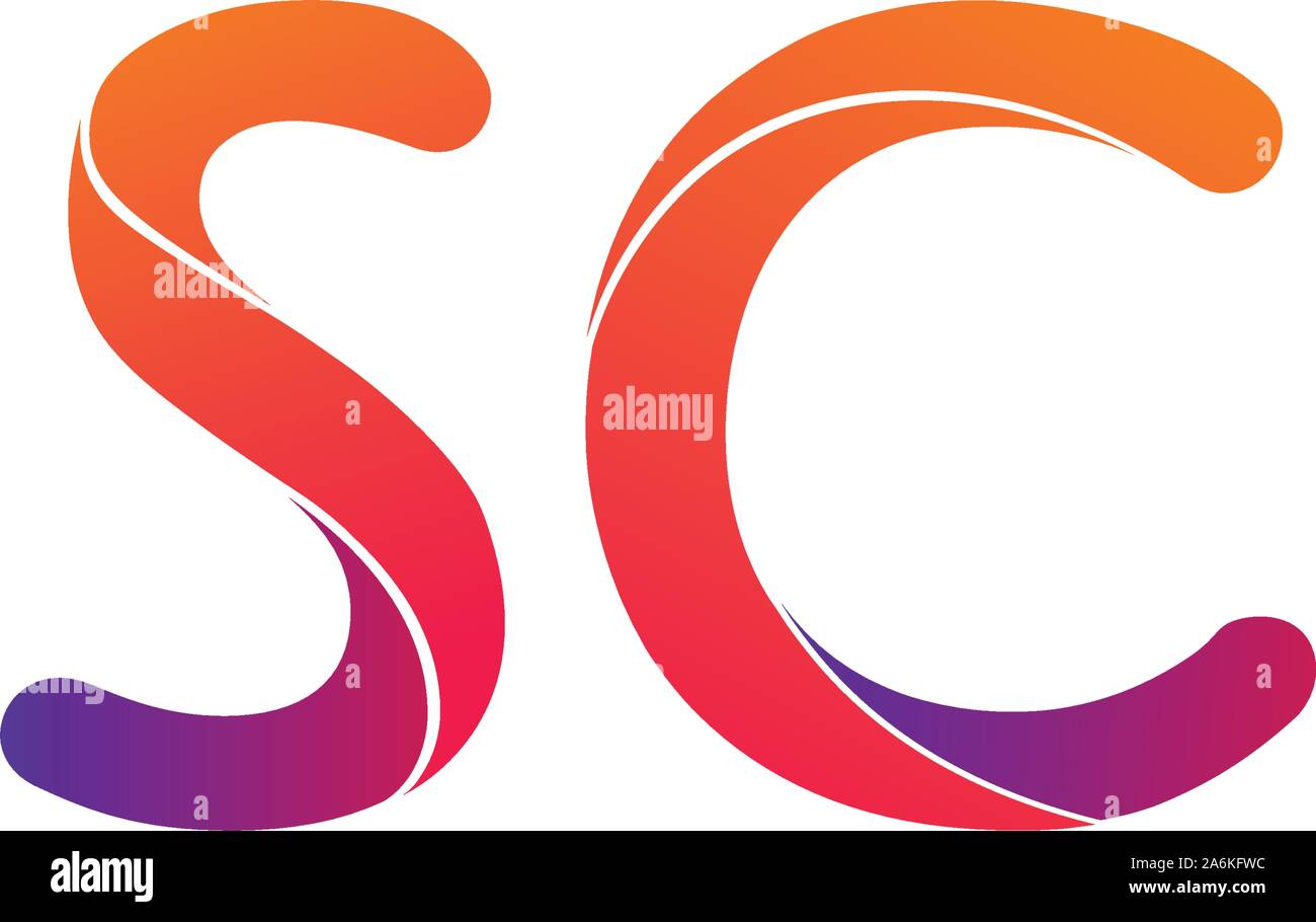 Lettre SC Icône Logo Conception de mosaïque Éléments du gabarit. Stock ...