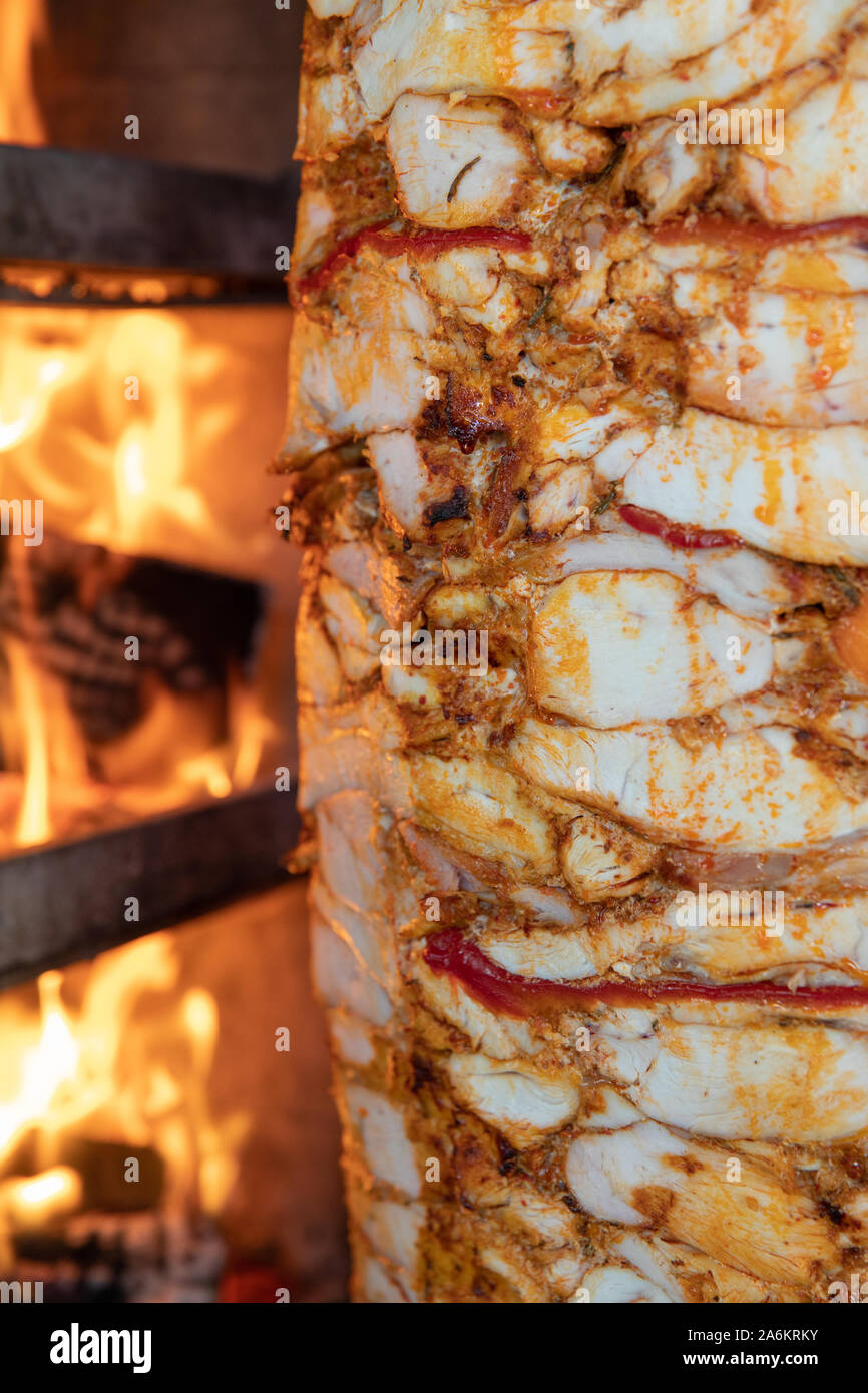 Doner kebab turc traditionnel de la viande. Shawarma ou gyros. Turc ...