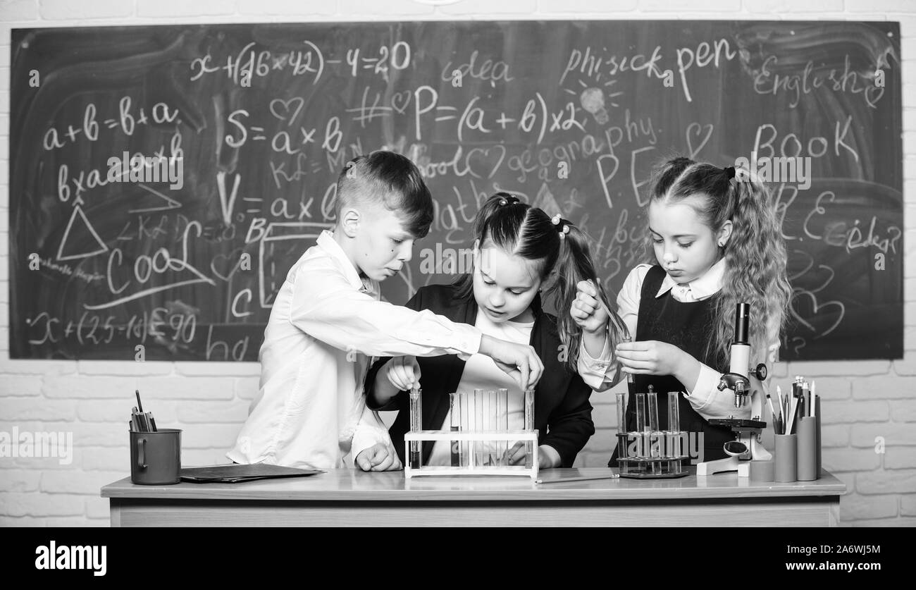 Tubes à essai avec des substances liquides. Étude des états liquide ...