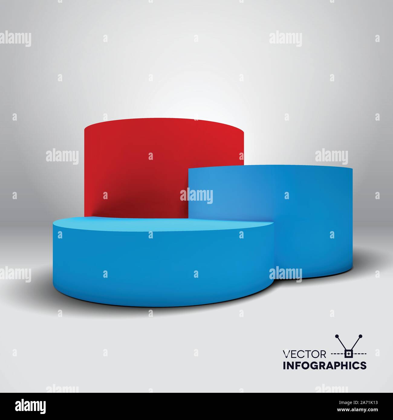 Colonnes bleues 3d Banque d'images vectorielles - Alamy