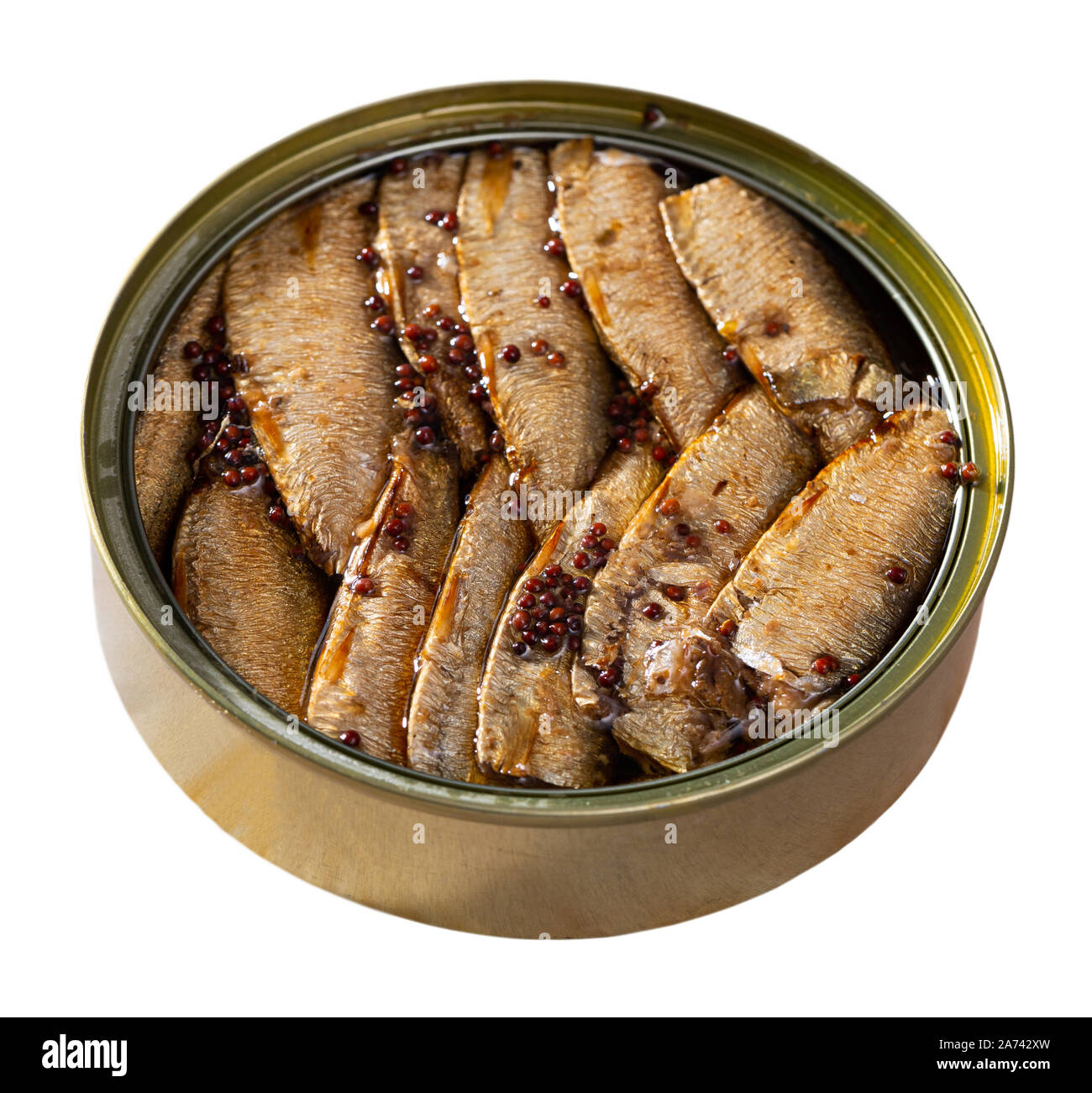 Sardines en conserve fond blanc Banque de photographies et d’images à ...