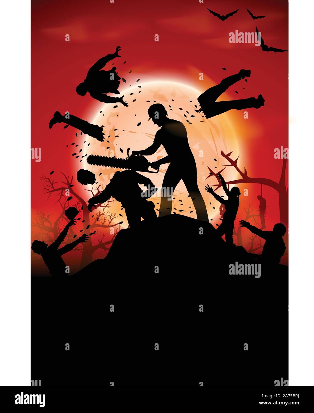 Zombie movie monster Banque d'images vectorielles - Alamy