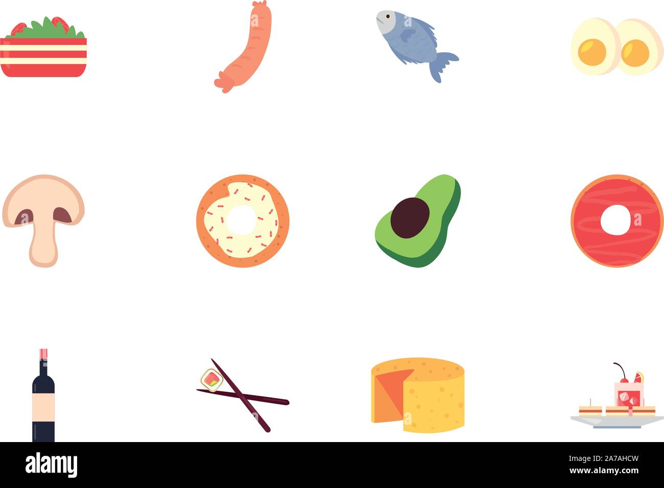 Icon Set pack design, alimentation boissons manger Restaurant menu ...