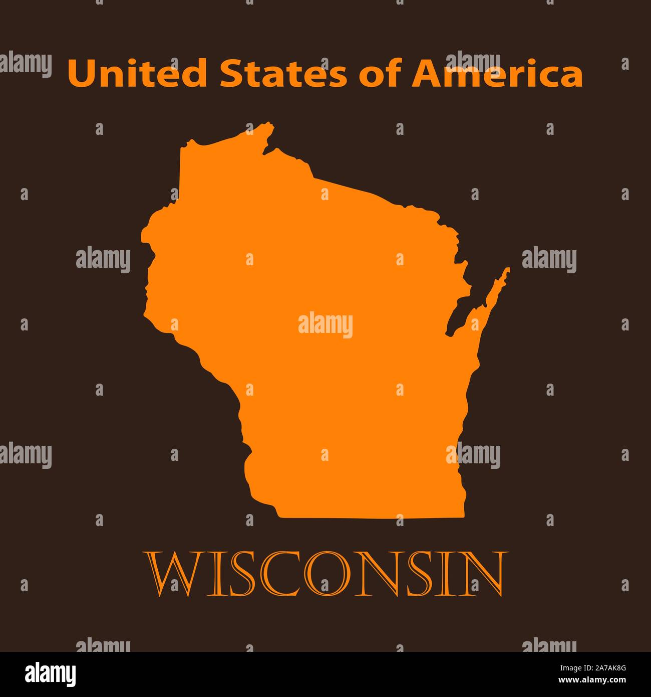 Carte du wisconsin Banque de photographies et d’images à haute ...