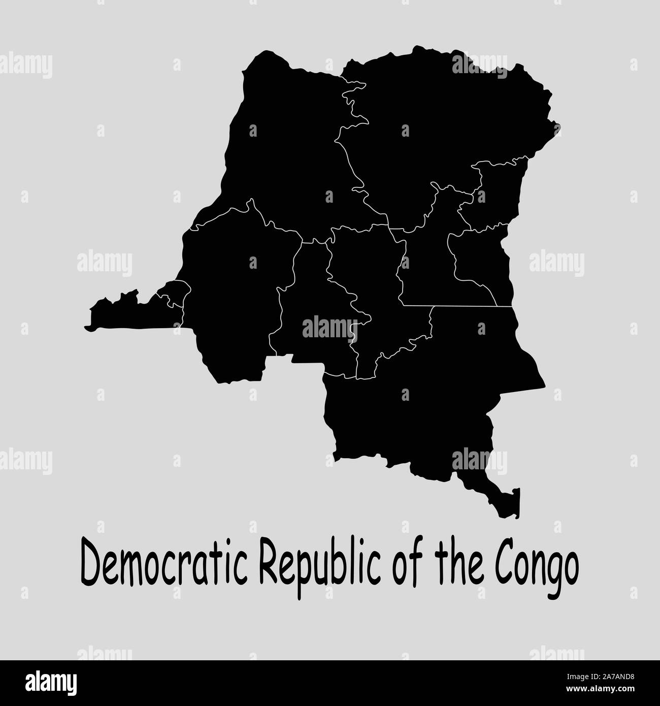 Congo map Banque d'images vectorielles - Alamy
