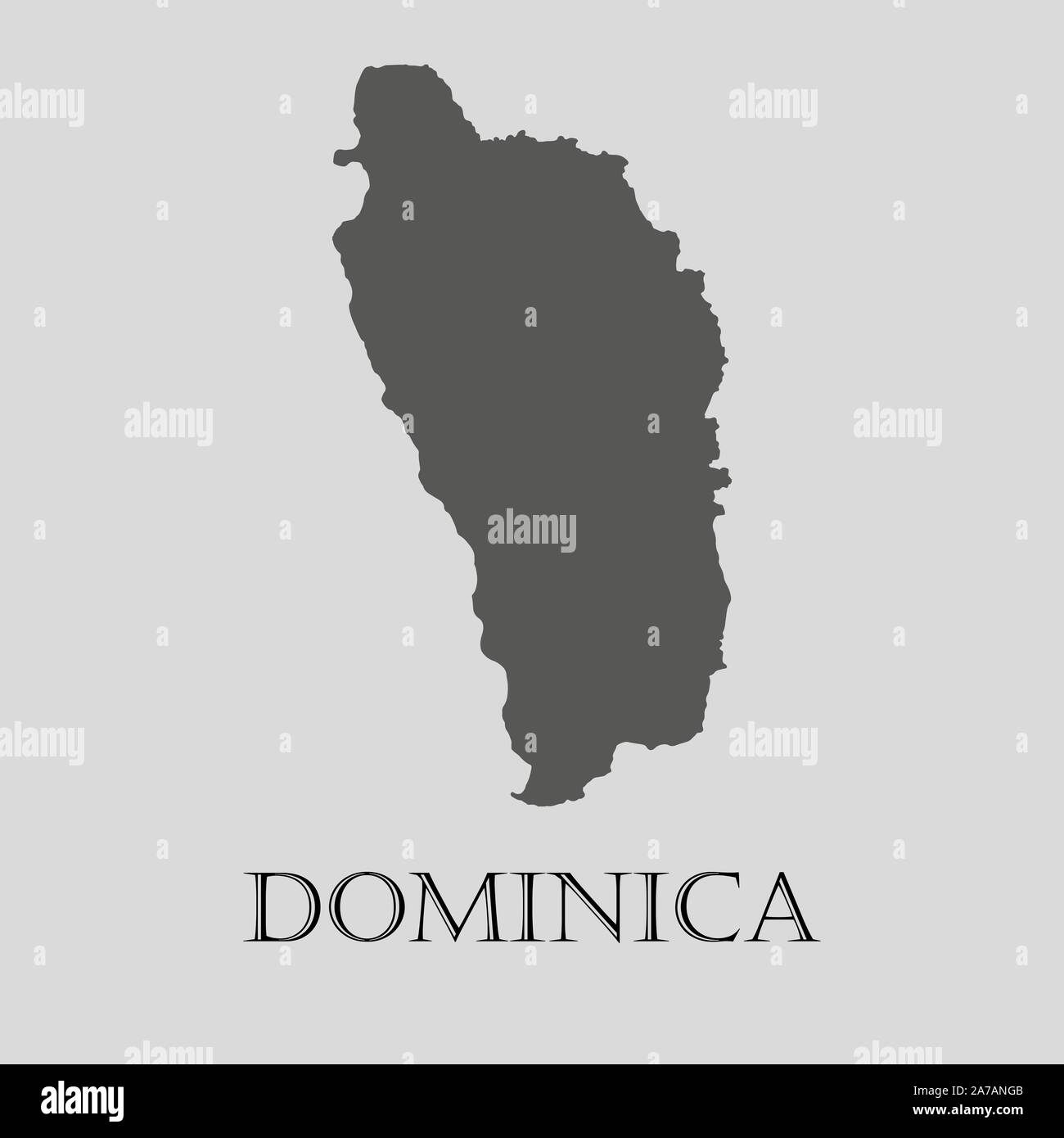 Carte de la dominique Banque de photographies et d’images à haute ...