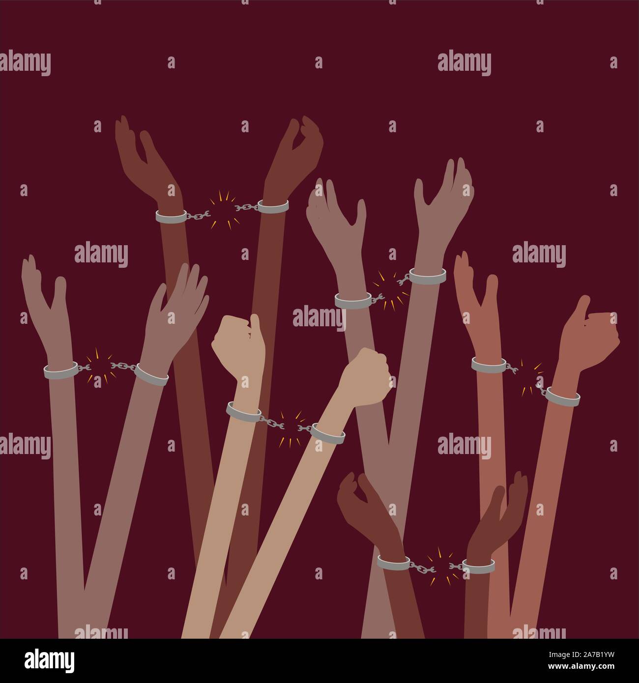 Châtiment esclaves Banque d'images vectorielles - Alamy