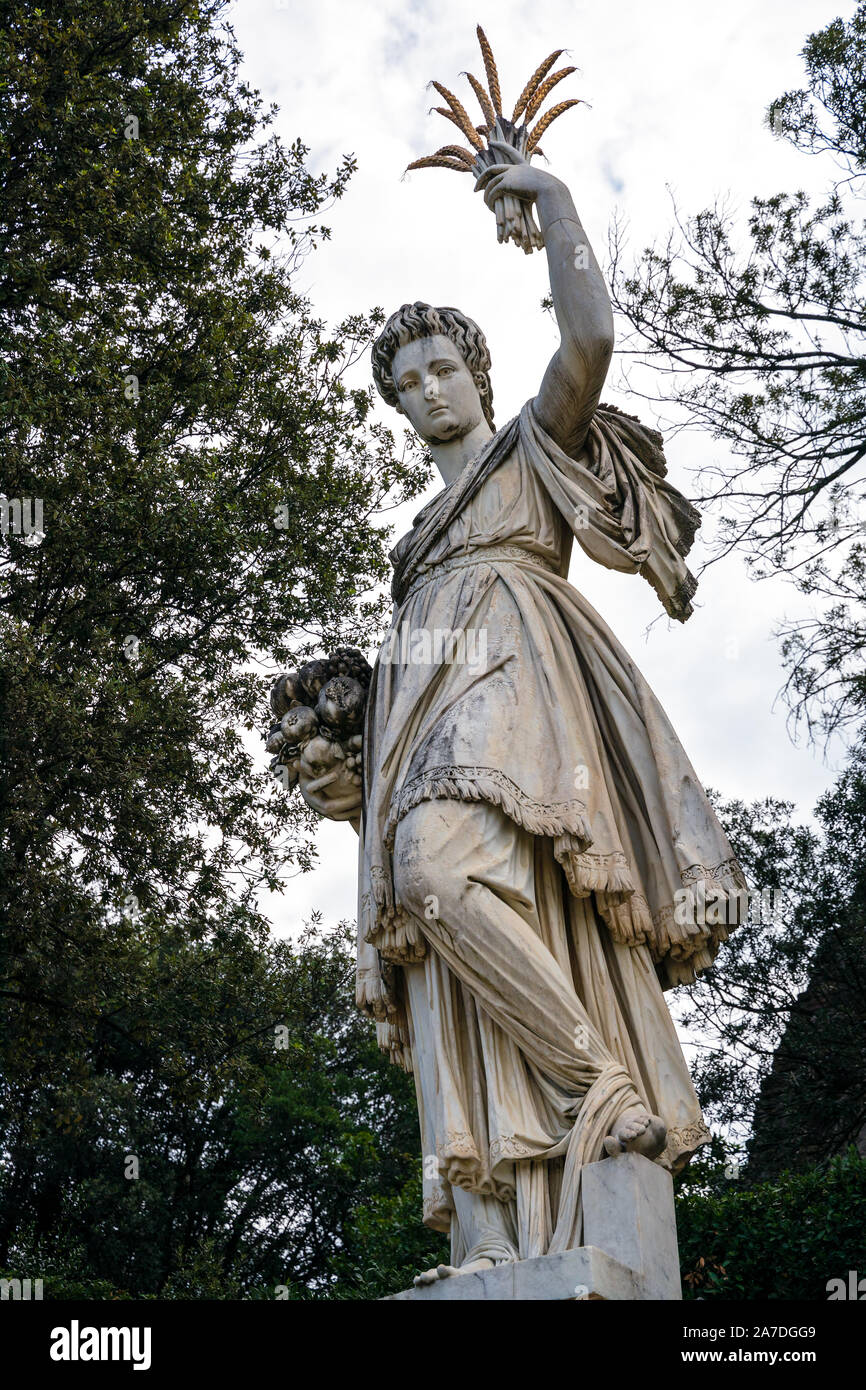 FLORENCE, Toscane/Italie - le 20 octobre : Sculpture de Cérès (Déméter ...