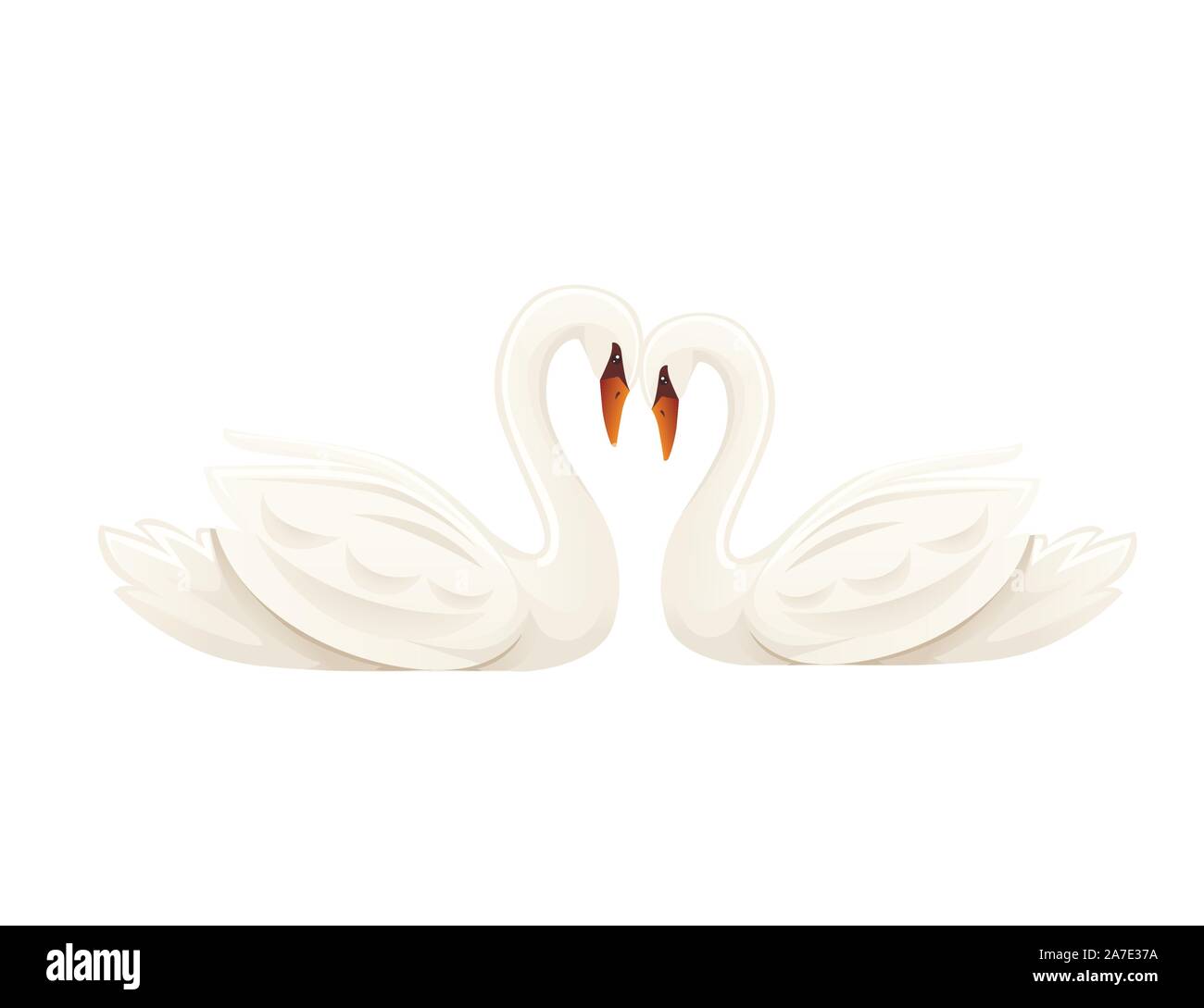 Grand cygne blanc Banque d'images vectorielles - Alamy