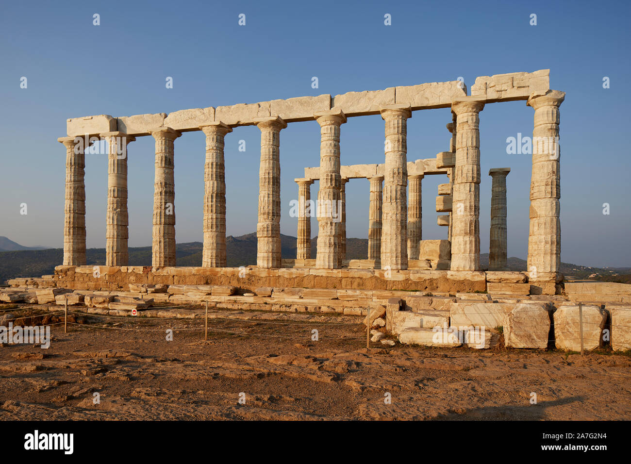 Grèce La Grèce antique temple de Poséidon au Cap Sounion, construit au ...