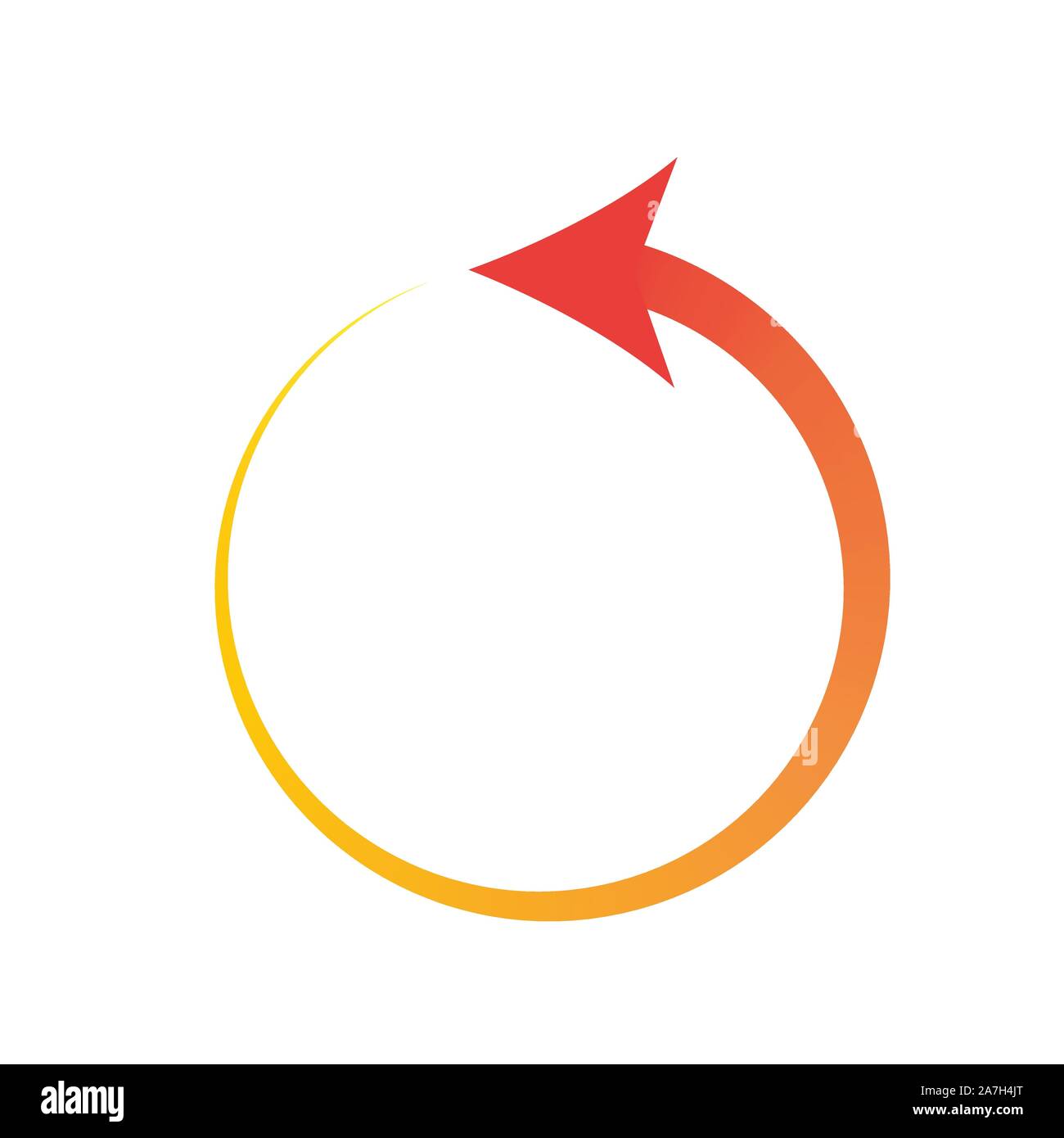 Flèche de cercle. L'icône flèche Reload isolés. Flèche vecteur couleur ...
