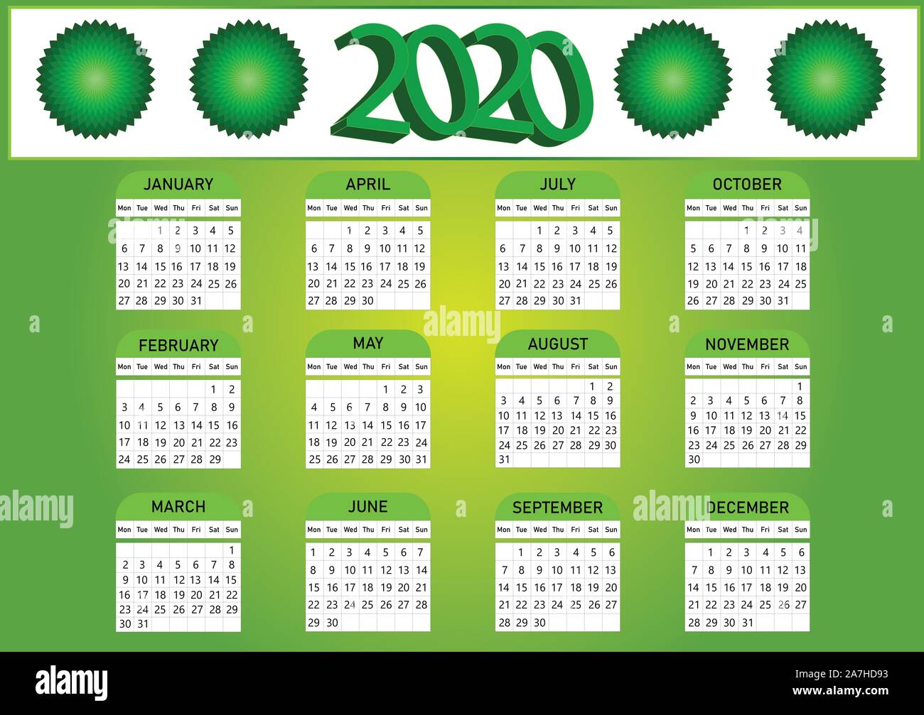 Calendrier 2020 mois de mars Banque de photographies et d’images à ...