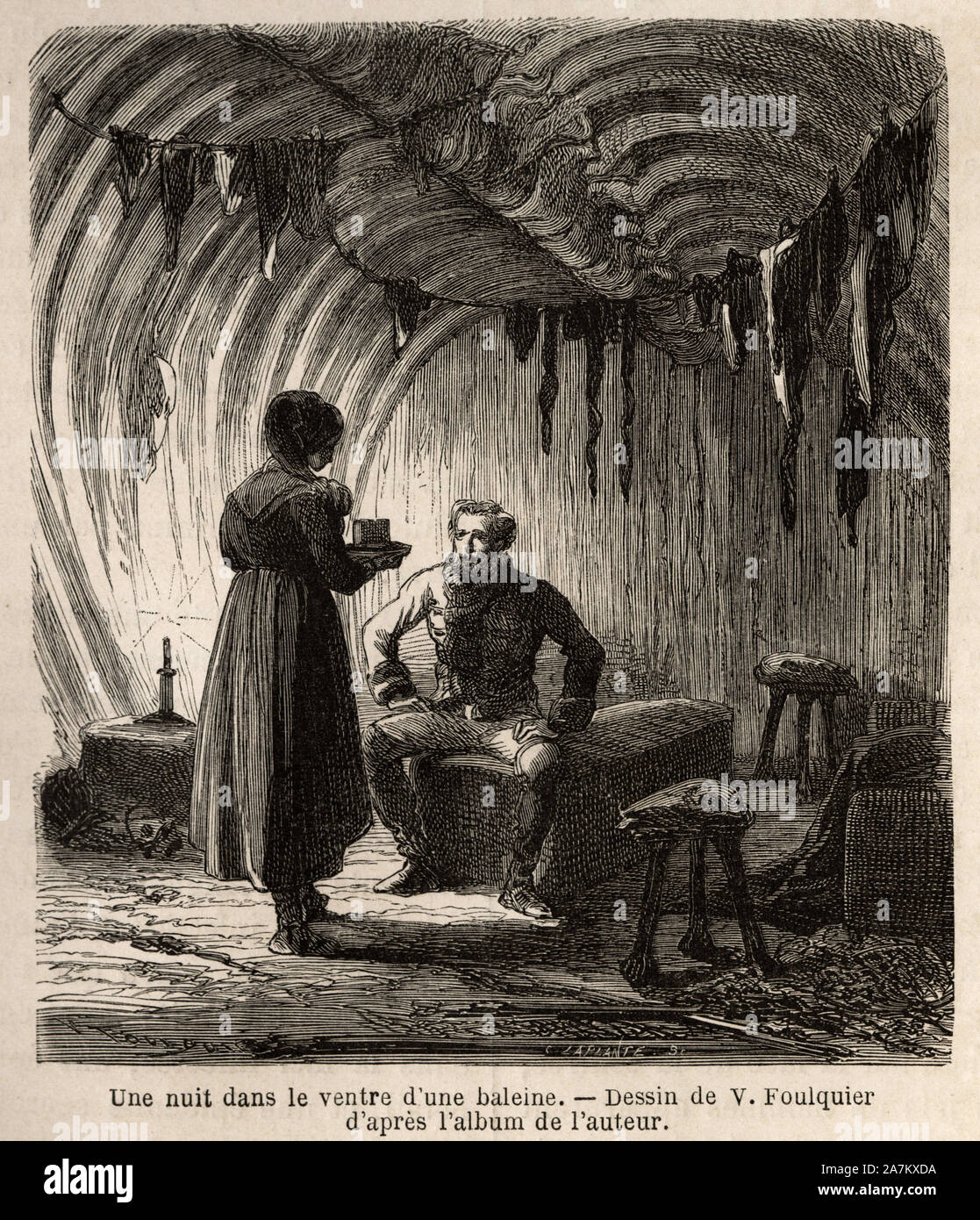 Une nuit dans le ventre d'une baleine, l'auteur est accueilli lors de son periple dans un boer ...