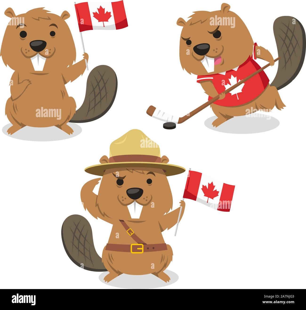 Boy canadian flag Banque d'images vectorielles - Alamy