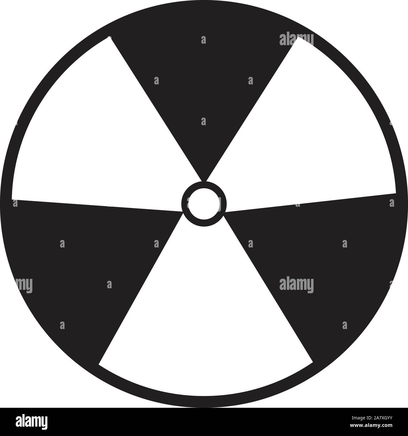 symbole de rayonnement de l'activité sur fond blanc. symbole de ...