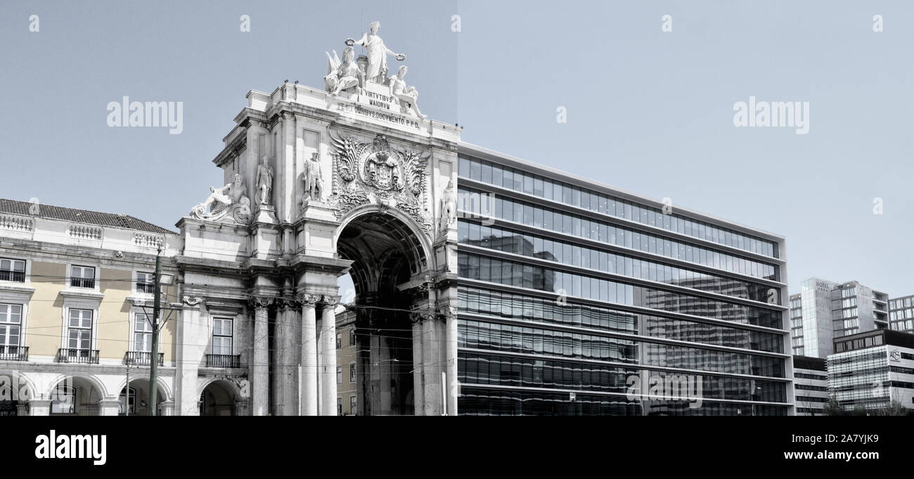 Modern and classical architecture Banque de photographies et d’images à ...