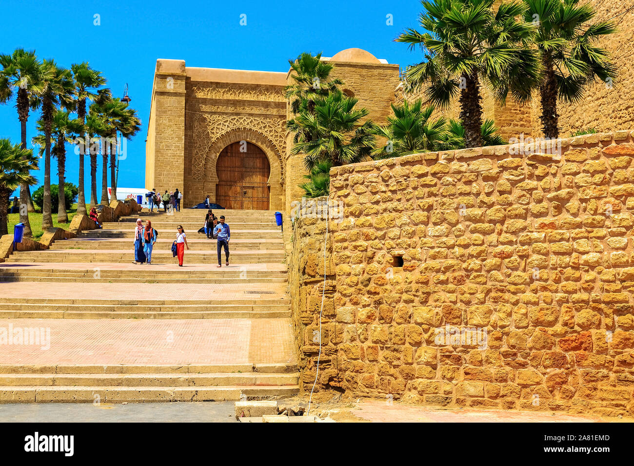 Casbah d'Udayas forteresse à Rabat au Maroc. Kasbah Udayas est ancienne ...