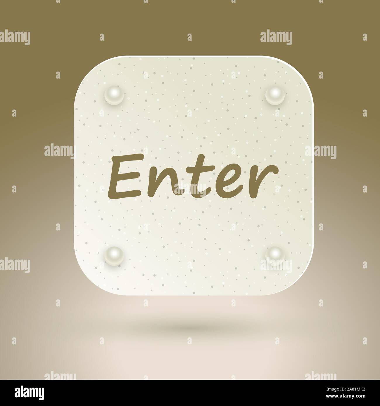 Panneau de bienvenue. Avec l'icône invitation entrez pour la conception ...