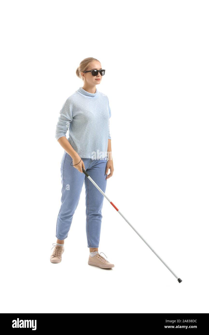 Femme aveugle Banque d'images détourées - Alamy