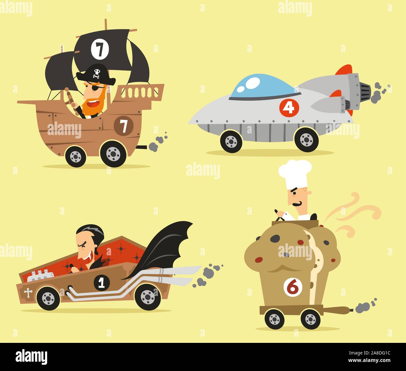 Cartoon cars Banque de photographies et d’images à haute résolution - Alamy