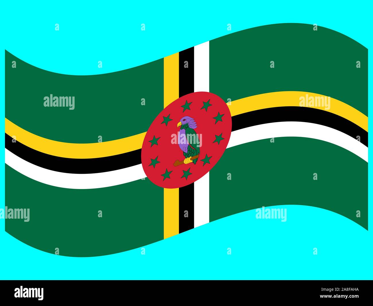 Drapeau de la dominique Banque d'images vectorielles - Alamy