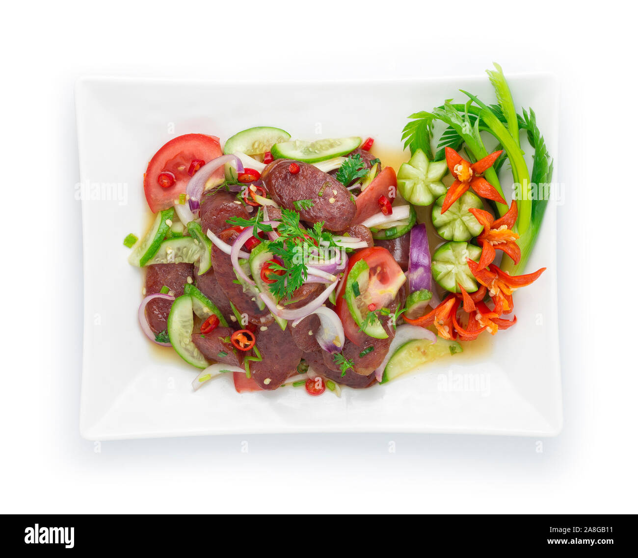Salade de concombre de style chinois Banque d'images détourées - Alamy