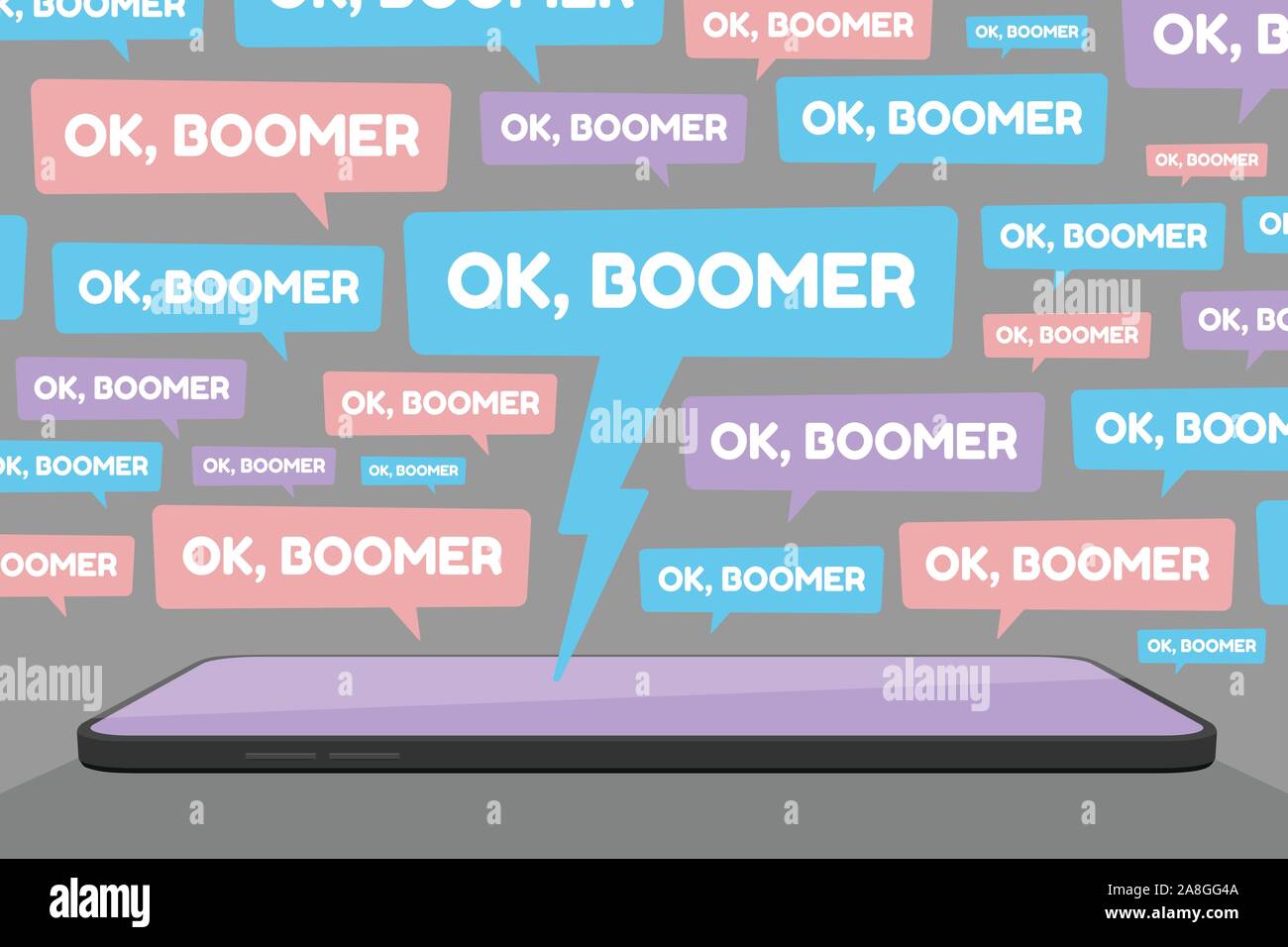 Conflit de générations Banque d'images vectorielles - Alamy