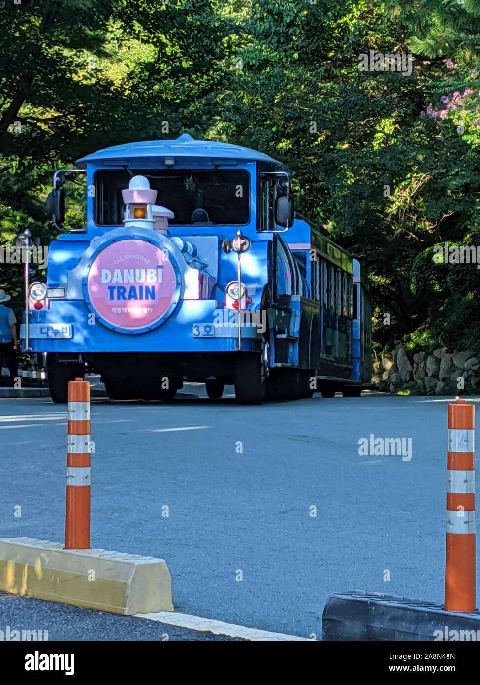 SEPT. 13, 2019-BUSAN CORÉE DU SUD : Taejongdae park à Busan. Danubi Train. Train pour visiter à ...
