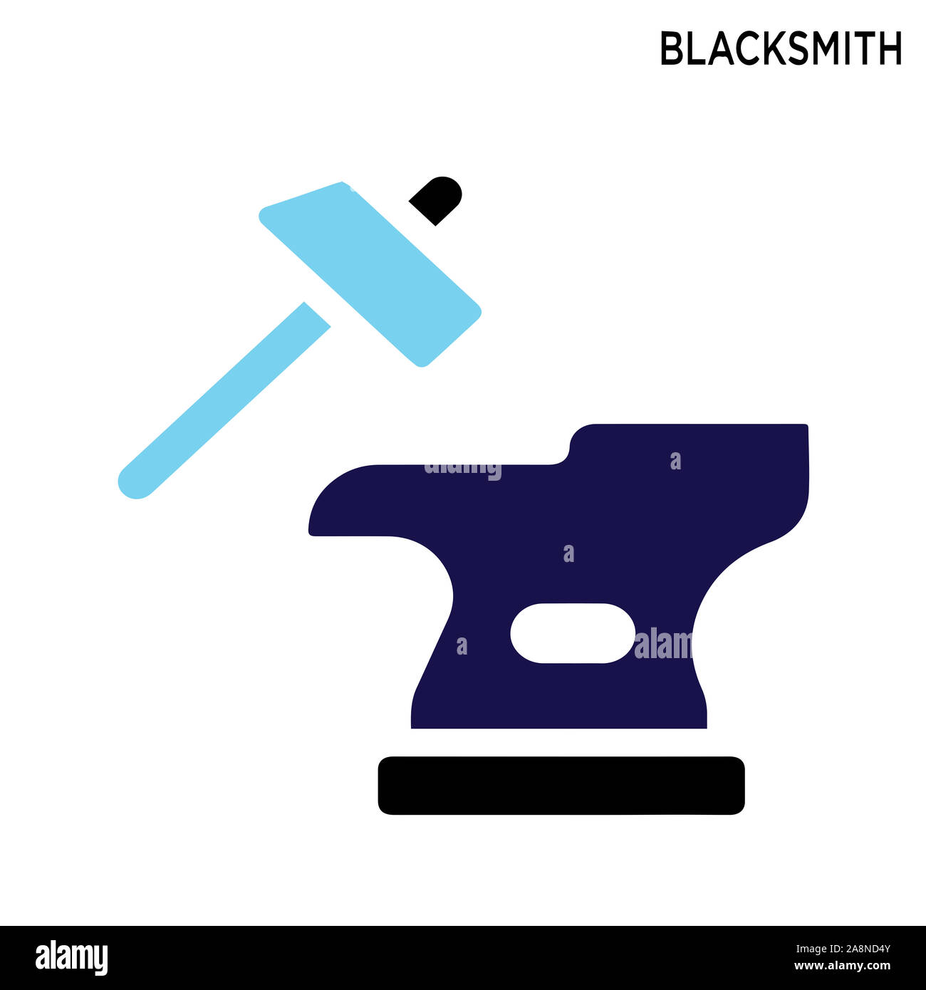 Icône Symbole concept forgeron cultures design Photo Stock - Alamy