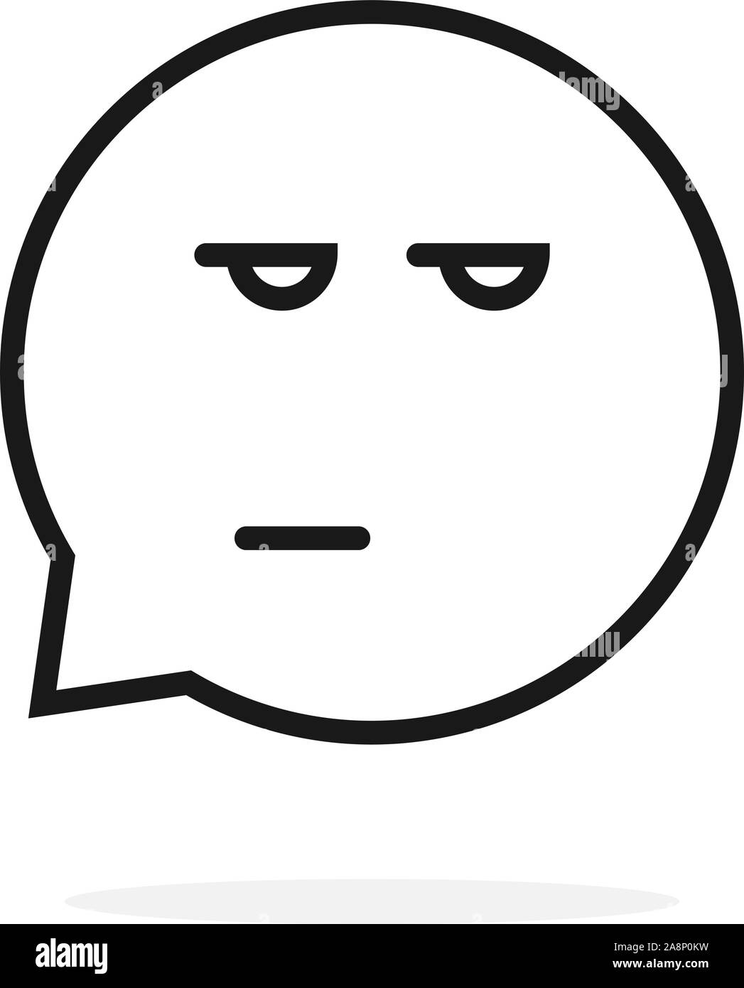Doute emoticon smiley Banque d'images vectorielles - Alamy