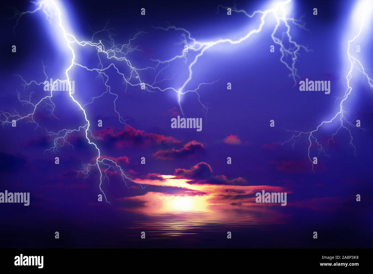 Orage nocturne Banque de photographies et d’images à haute résolution ...