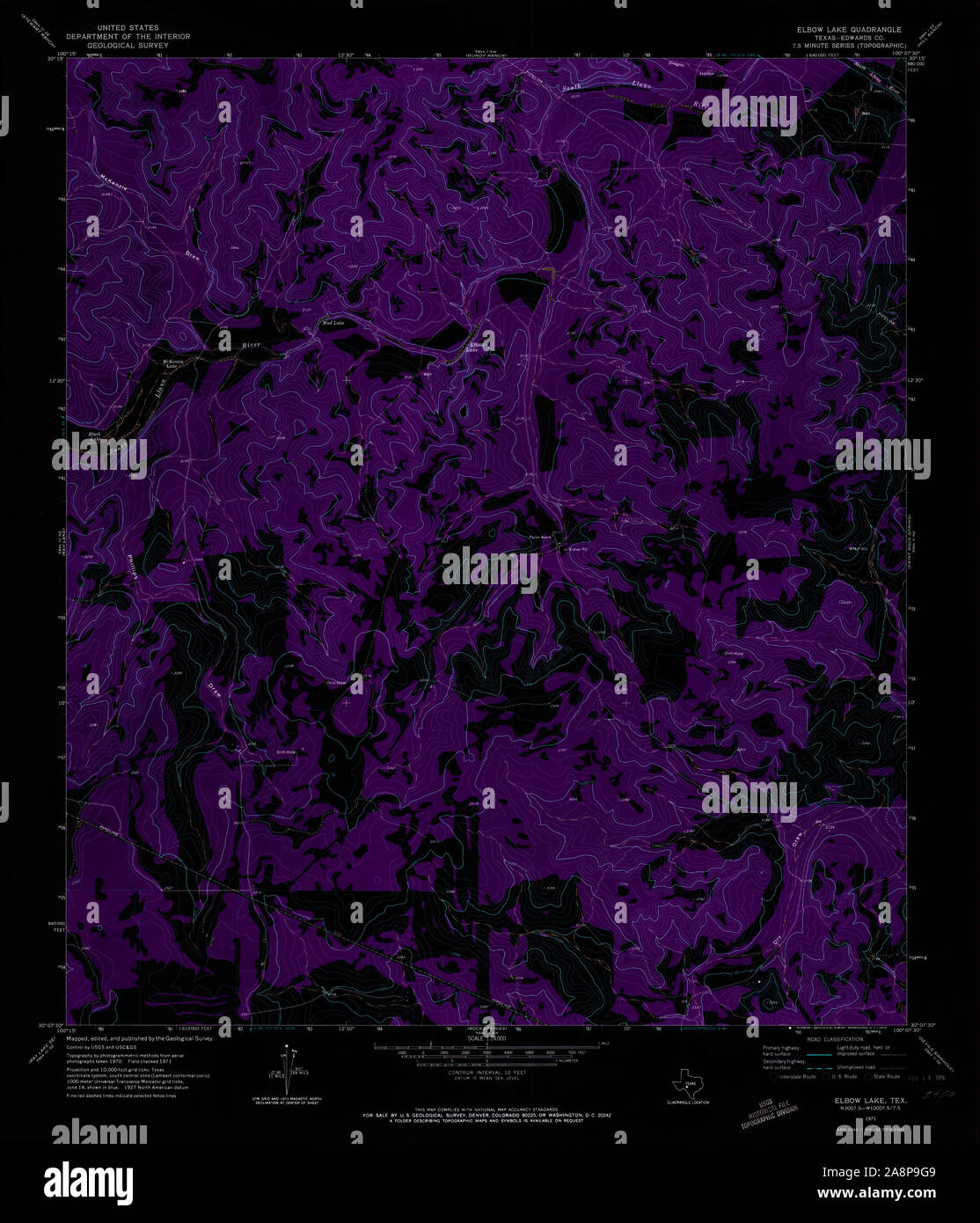 Carte du lac elbow Banque de photographies et d’images à haute ...