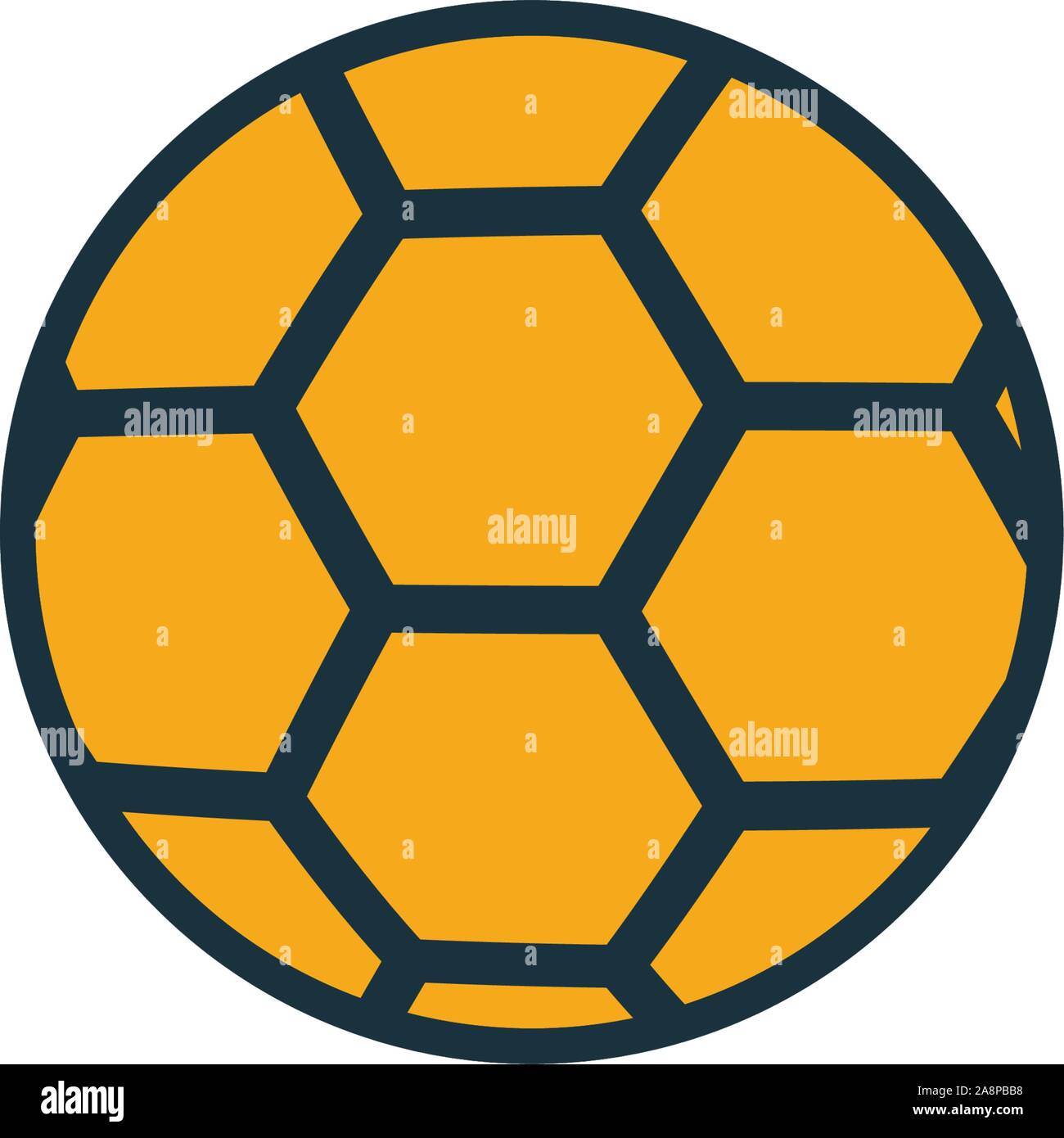 L'icône d'un ballon de football. Élément simple de l'équipement sport ...
