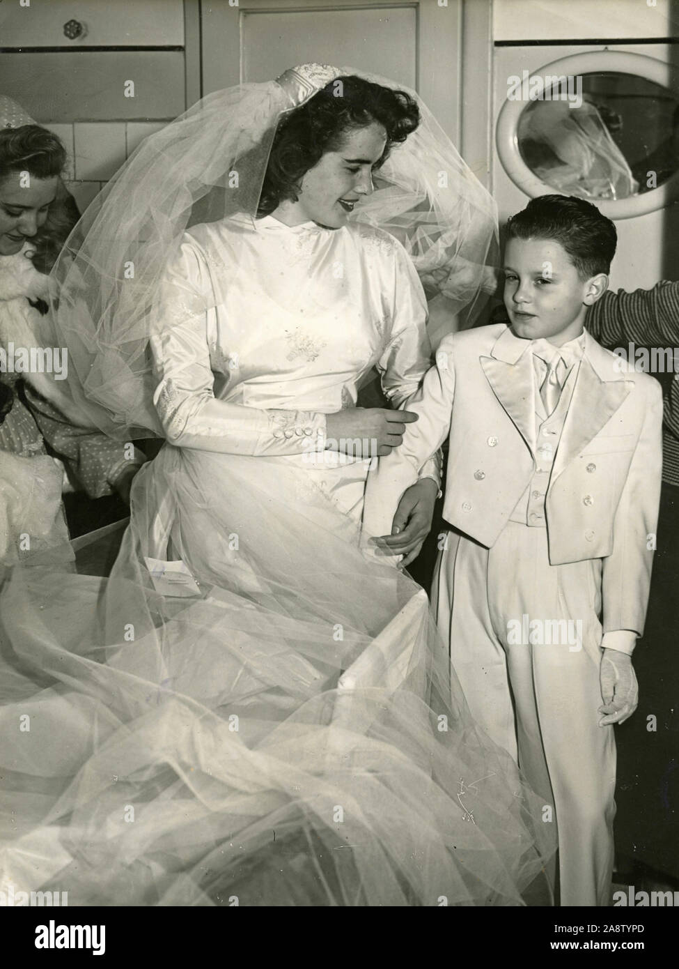 Miss Italia Fulvia Franco avec elle nephiew à son mariage avec le ...